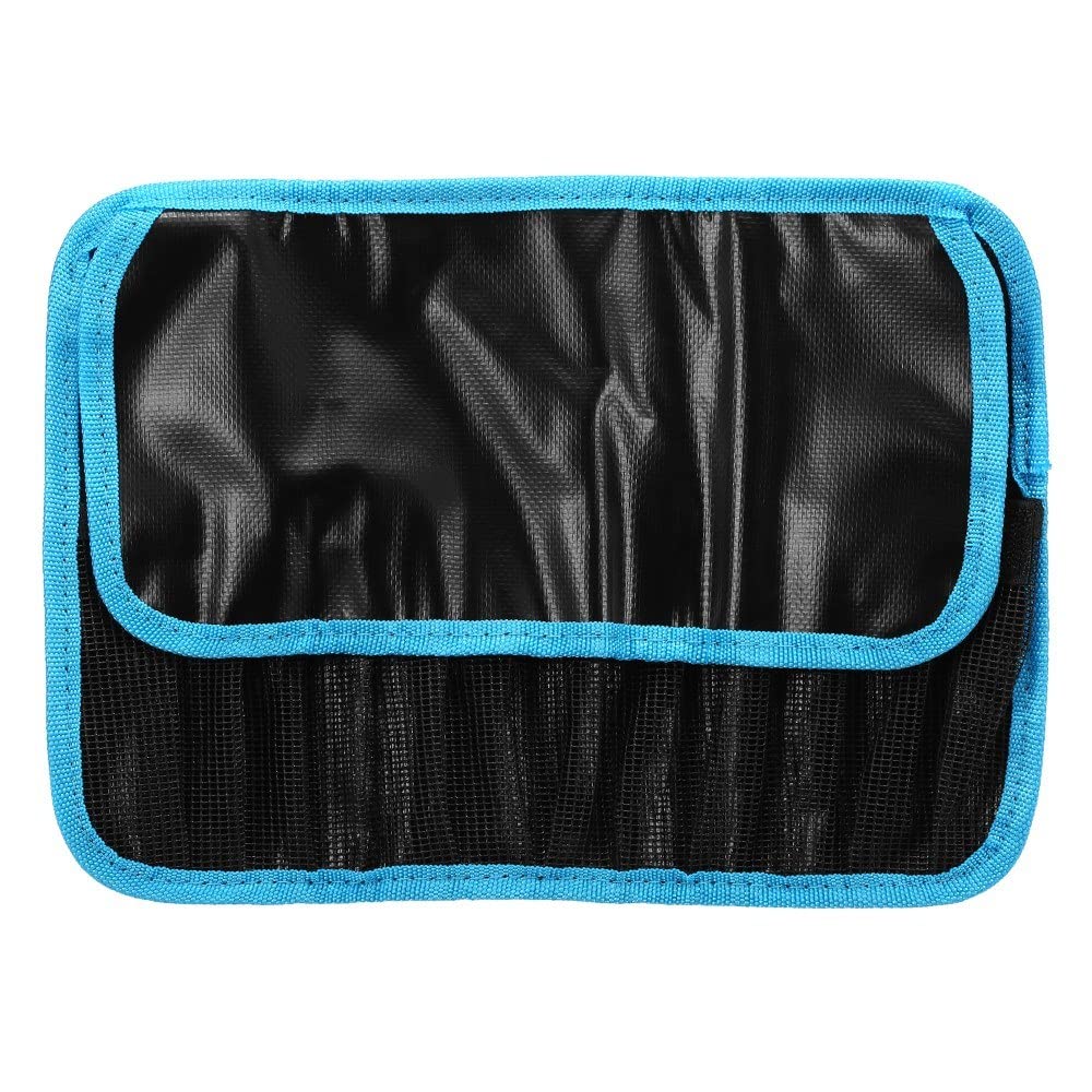 MengK Waterproof PVC Fishing Jig Bag 12 Pockets Protective Lure Bag Jig Storage Cover Bag Pouch Fishing Baits Tools Accessories Storage Organizer Bag