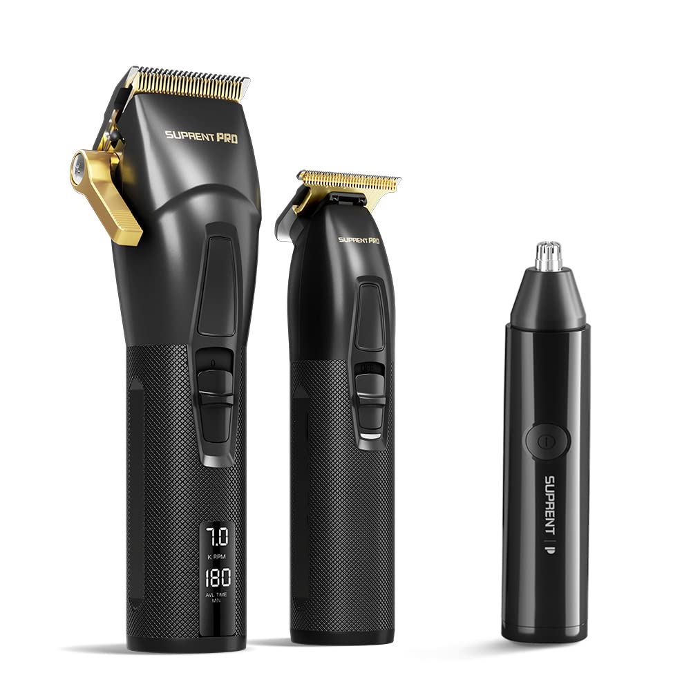SUPRENT® Professional Hair Clippers for Men & Rechargeable USB-C Nose Trimmer Nose Ear Hair Trimmer
