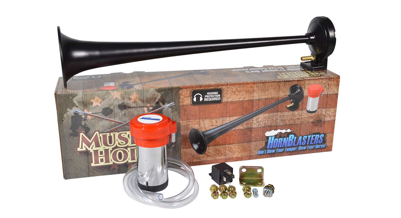 HornBlasters Musket Air Horn with Self Driven Compressor - Replaces Stock Horn - Easy Install