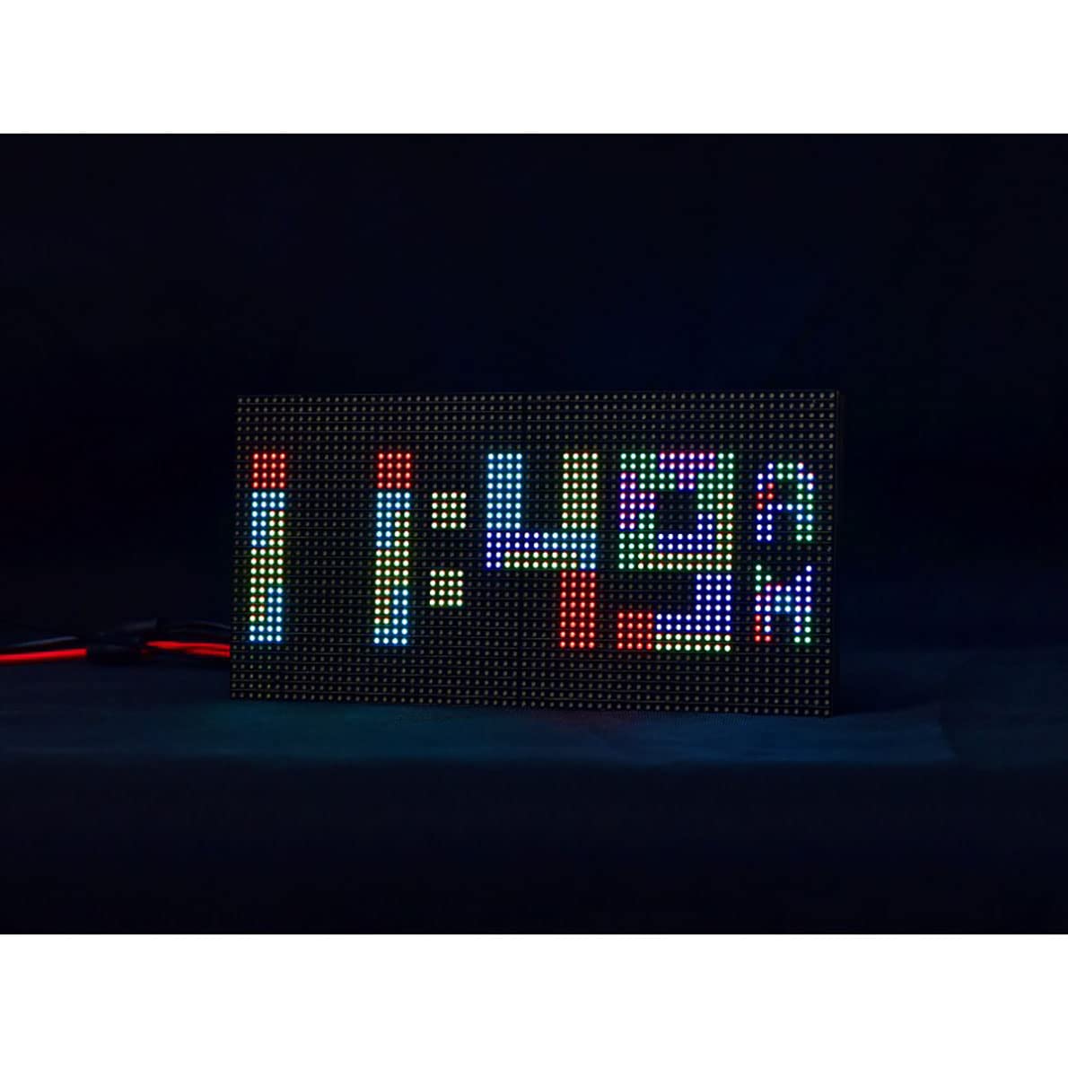 RGB Full-Color LED Matrix Panel Display for Raspberry Pi Pico ESP32 for Arduino 64×32 Pixels 3mm Pitch 2048 RGB LEDs Adjustable Brightness