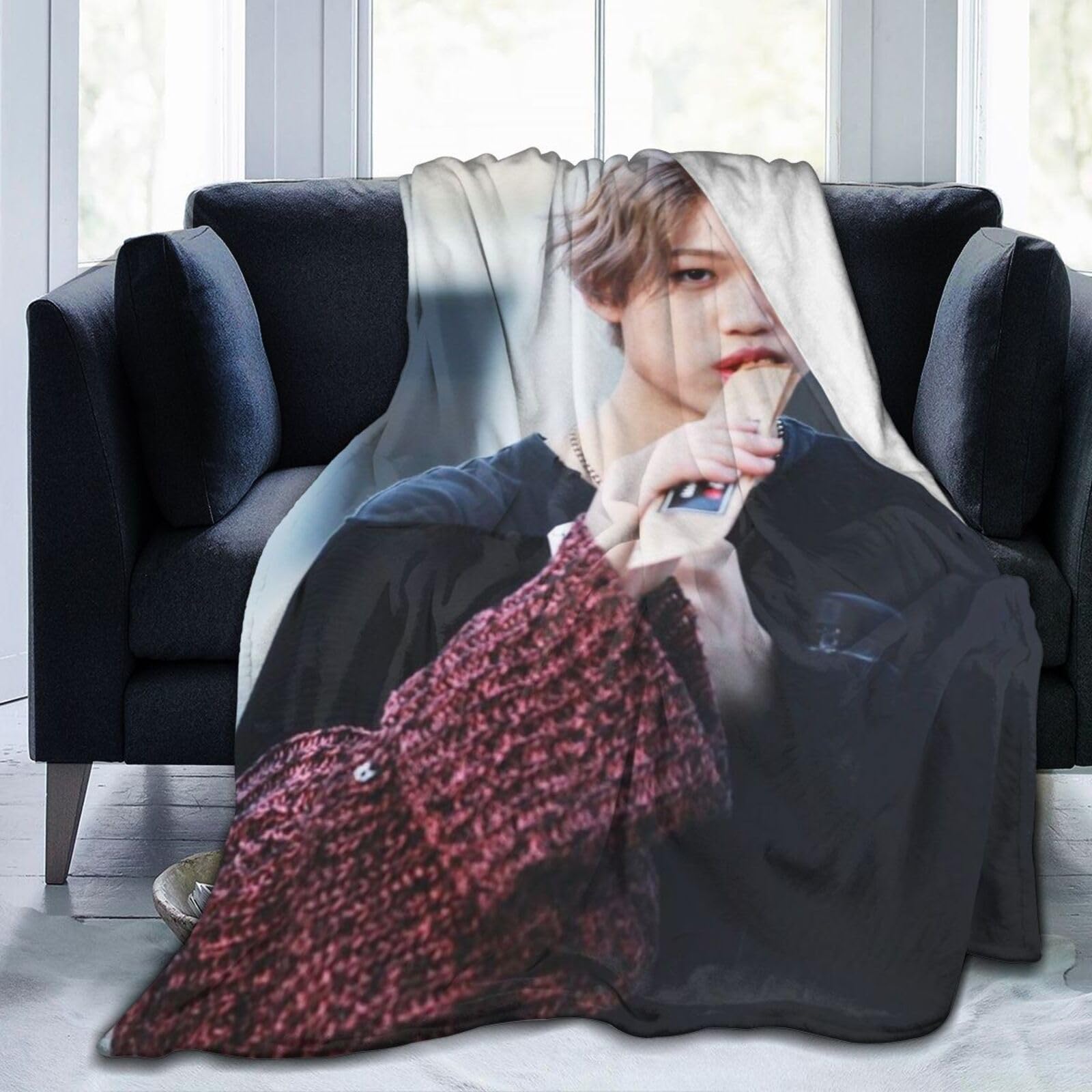 Stray Kids Lee Felix Blanket Ultra-Soft Micro Fleece Blankets Throw Blankets Decoration Gift for Decor Home Sofa,Office,Dormitory Bed car Camp Couch All Seasons