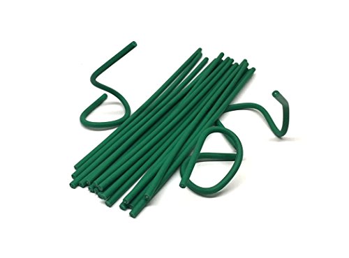 Set of 100 Plant Twist Tie - Flexible Green Rubber Coated Garden Training Wire (100)