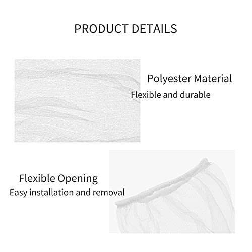 pekox Sink Strainer Bag,200 PCS Disposable Kitchen Sink Trash Mesh Bag, Large Size Rv Wash Basin Garbage Bags of Sink Basket Strainer