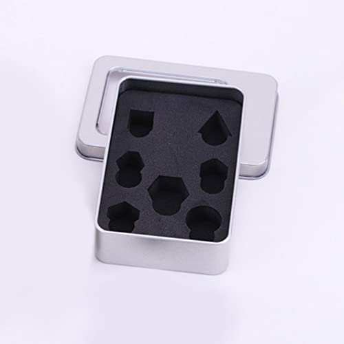 Zerodeko 4pcs Silver Metal Tin Box Lids Metal Dice Case Dice Storage with Foam for Dice Small Tins for Home Storage Outdoor Active Storage Containers Silver