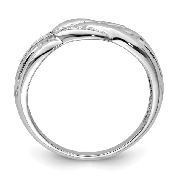 IceCarats 925 Sterling Silver Diamond Ring Size 6