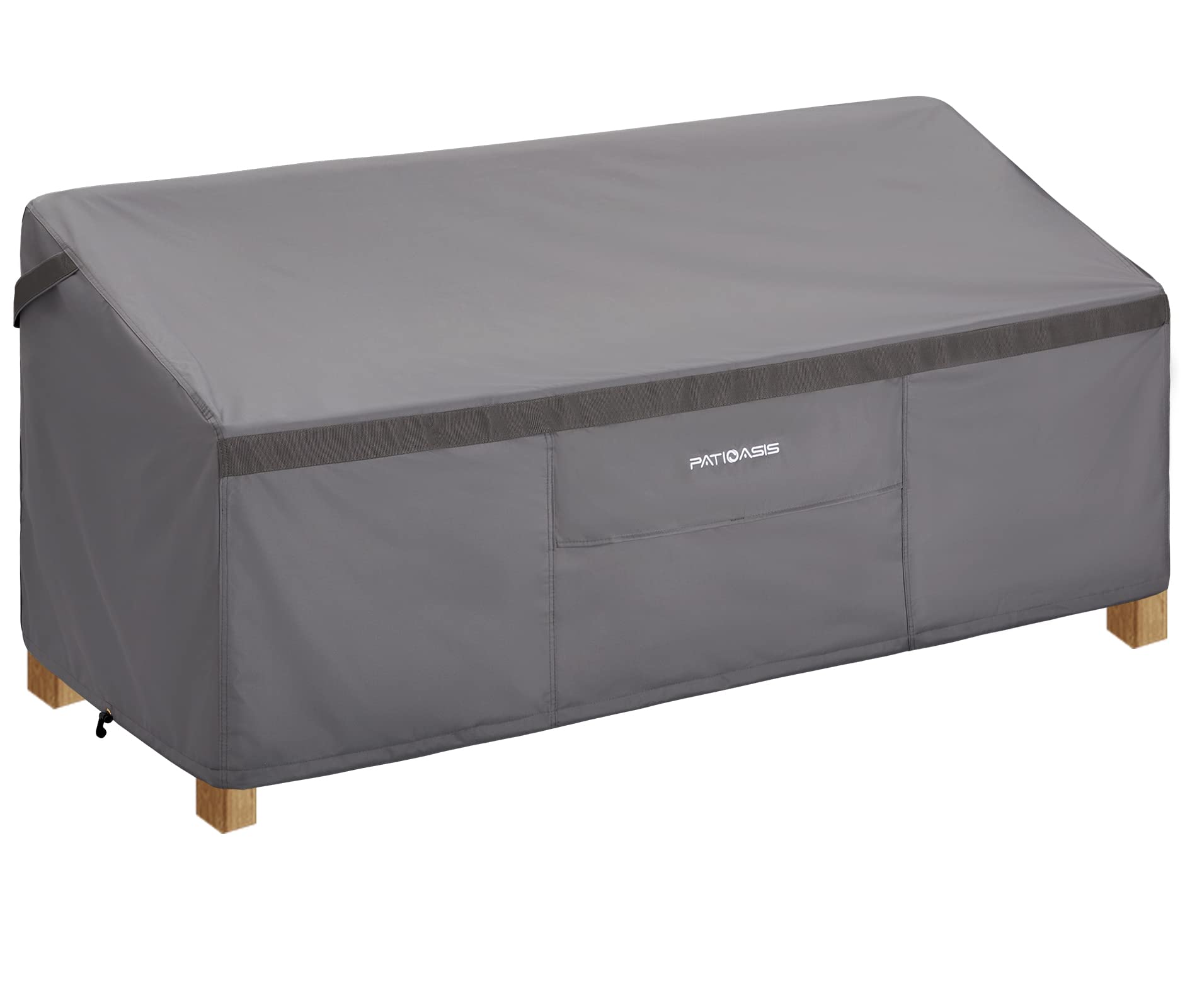 PATIOASIS Outdoor Furniture Cover Waterproof for Loveseat, 2-3 Seater Hampton Bay Patio Sofa Covers 79in L x 37in W x 35in H 600D Durable Patio Lawn Wicker Loveseat Covers