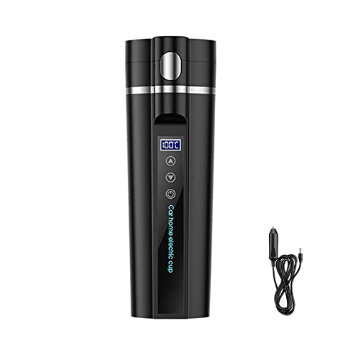 TOTMOX Car Heating Cup, Intelligent Temperature Control LCD Digital Display 450ml/15oz, Insulated Travel Coffee Mug Double Wall Vacuum Insulated Tumbler for Coffee, Tea & Drinks