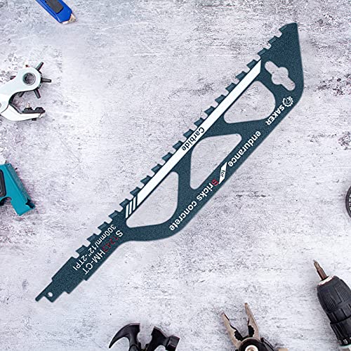 Saker Saw Blade-Demolition Masonry Reciprocating Hard Alloy Saw Blades for Cutting Wood,Porous Concrete,Brick 12โ/300mm