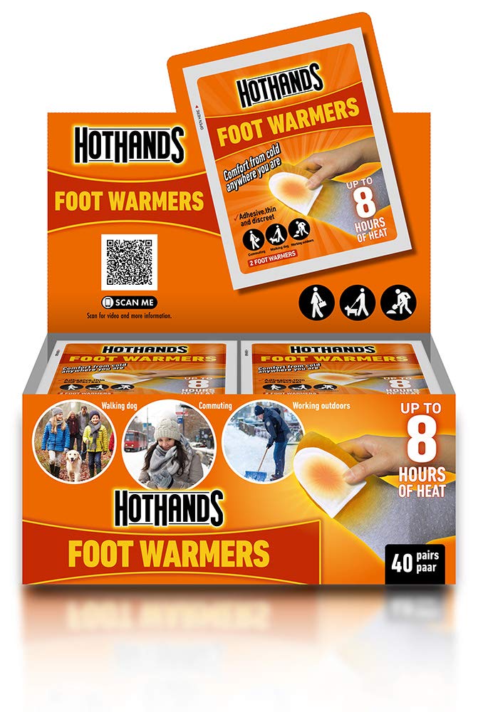 HotHands Foot Warmers - 8 Hours of Heat - Air Activated - Ready to use,2 Count (Pack of 20)