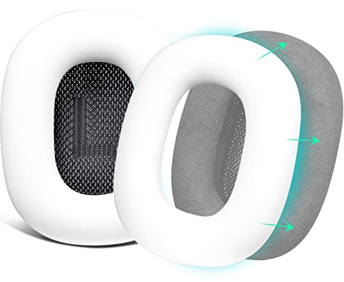 SOULWIT Silicone Ear Pads Cover Protector for AirPods Max Headphones Cushions, Sweatproof, Easily Washable, Rugged Durability - White