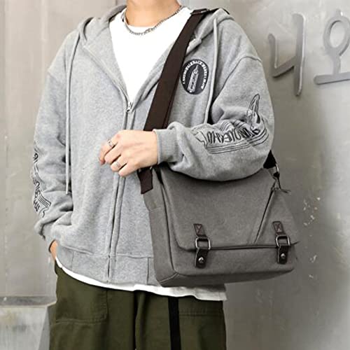 Vintage Canvas Satchel Messenger Bag for Men Women,Canvas Messenger Bag crossbody Shoulder Bag Chest Bag Travel Carry Bag