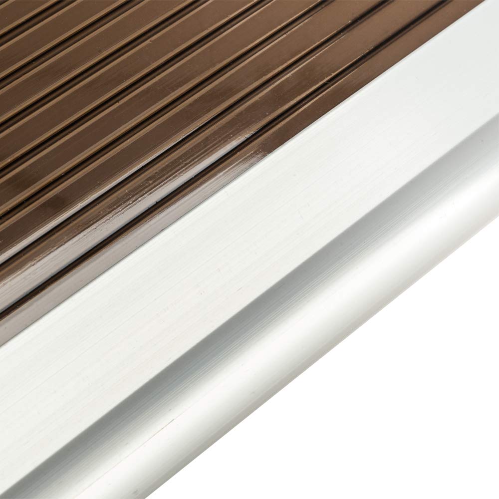 Polycarbonate Window Door Awning Overhead Cover Front Door Patio Outdoor Canopy Sun Shetter, UV, Rain Snow Protection Hollow Sheet with Bracket, 40 Inch x 40 Inch (Brown-Black Bracket)
