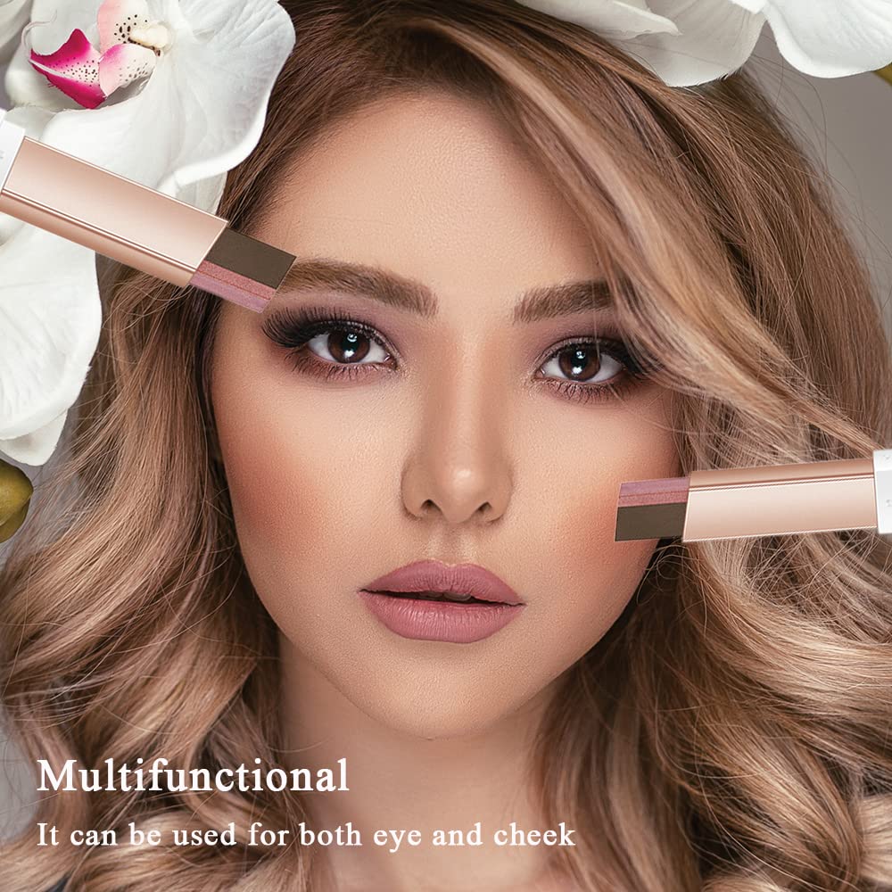 REVERIE DIARY 3PCS Eyeshadow Stick and Eyeliner Pen Two Colors In One Swipe for 3 Seconds Eye Makeup, Waterproof and Long Lasting Eye Shadow Pencil, Hypoallergenic Cream Eyeshadow