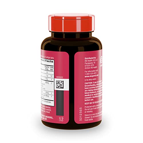 MegaRed Omega 3 Fish Oil Supplement 800mg (per Serving), Advanced 6X Absorption EPA & DHA Omega 3 Fatty Acid Softgels (80cnt Box), Phopholipids, Supports Brain Eye Joint & Heart Health