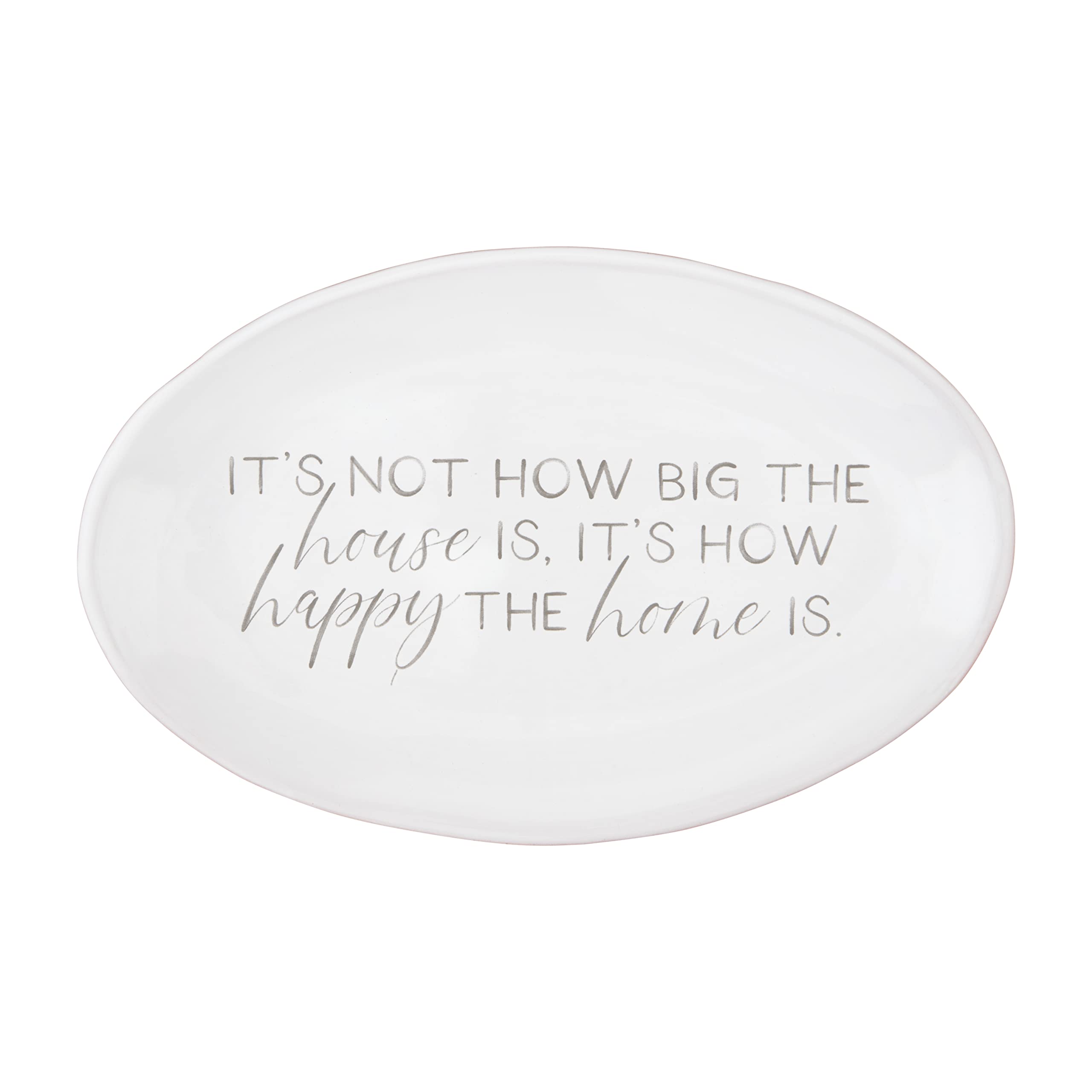 Mud Pie Happy Sentiment Tray, 10" x 6.5", Not