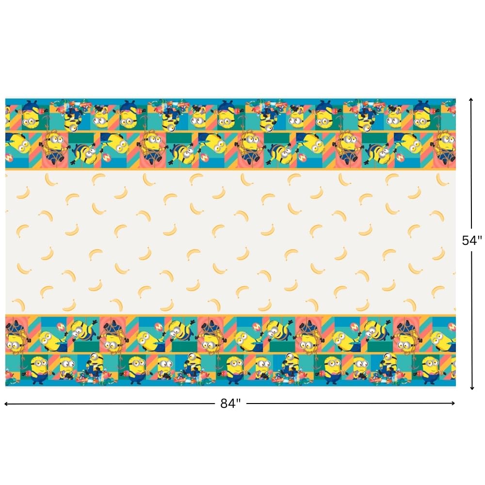 Unique Despicable Me Rectangular Plastic Tablecover - (54" x 84") 1 Piece - Perfect for Birthdays and Minion-Themed Celebrations