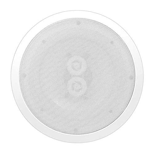 Pyle 6.5 Inch 300W Dual Channel 8 Ohm Home Audio in Ceiling Marine Grade Waterproof Speaker with 60Hz to 22kHz Frequency Response (2 Pack)