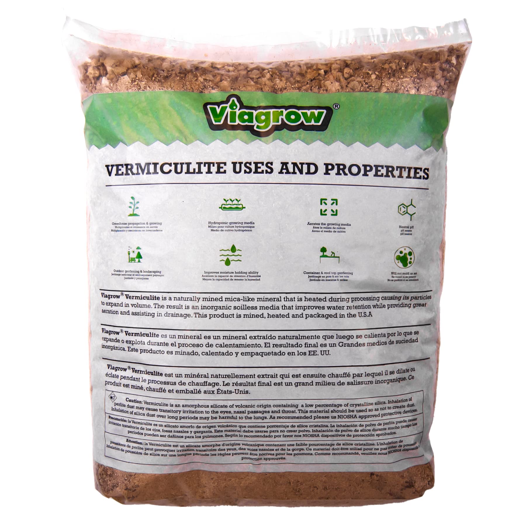 Viagrow Coarse and Chunky Vermiculite by Viagrow, Made in America (16 Qts / 4 Gallons / .53 CF / 1 Pack)