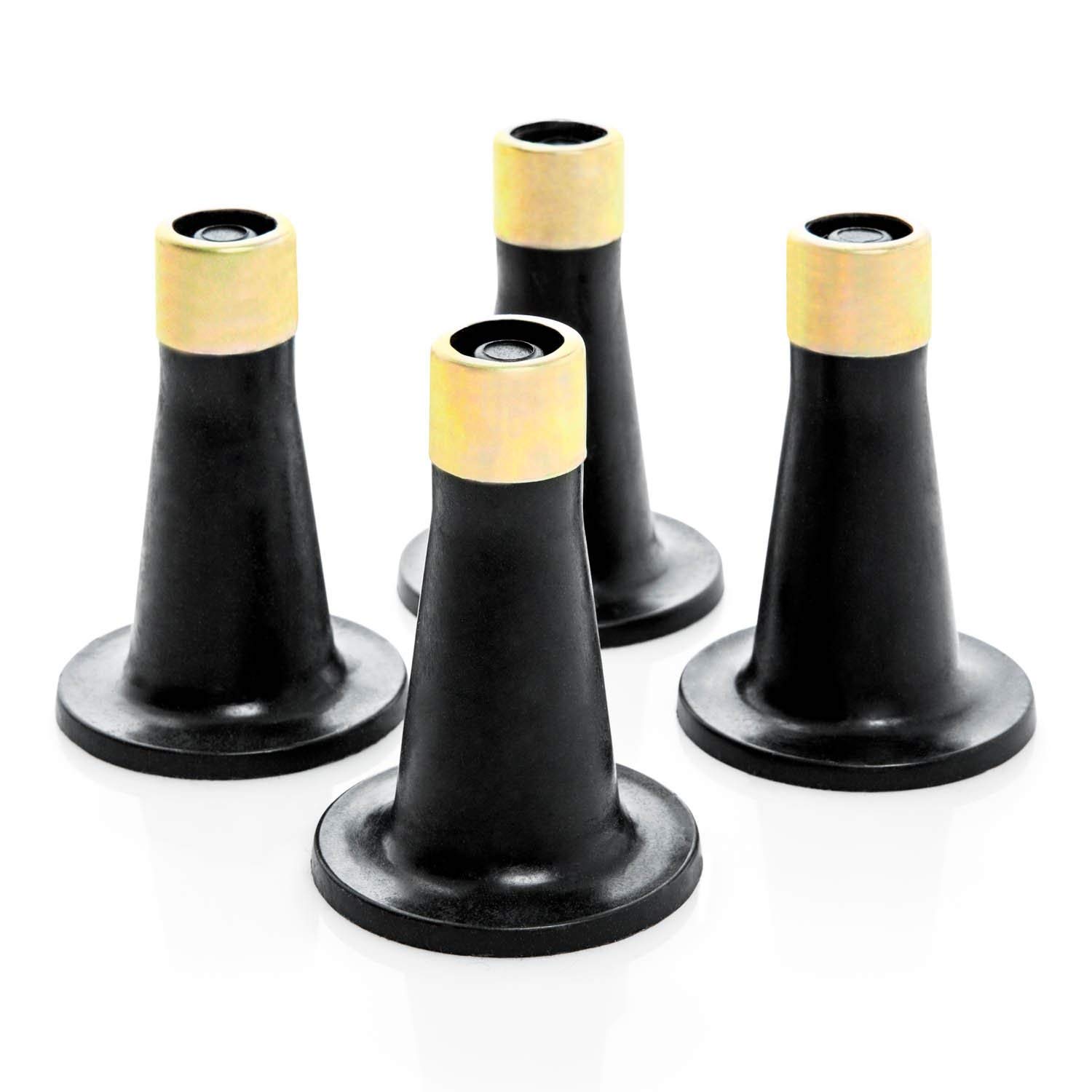 MALOUF Structures Set of 4 Bed Frame Replacement Glides, Black