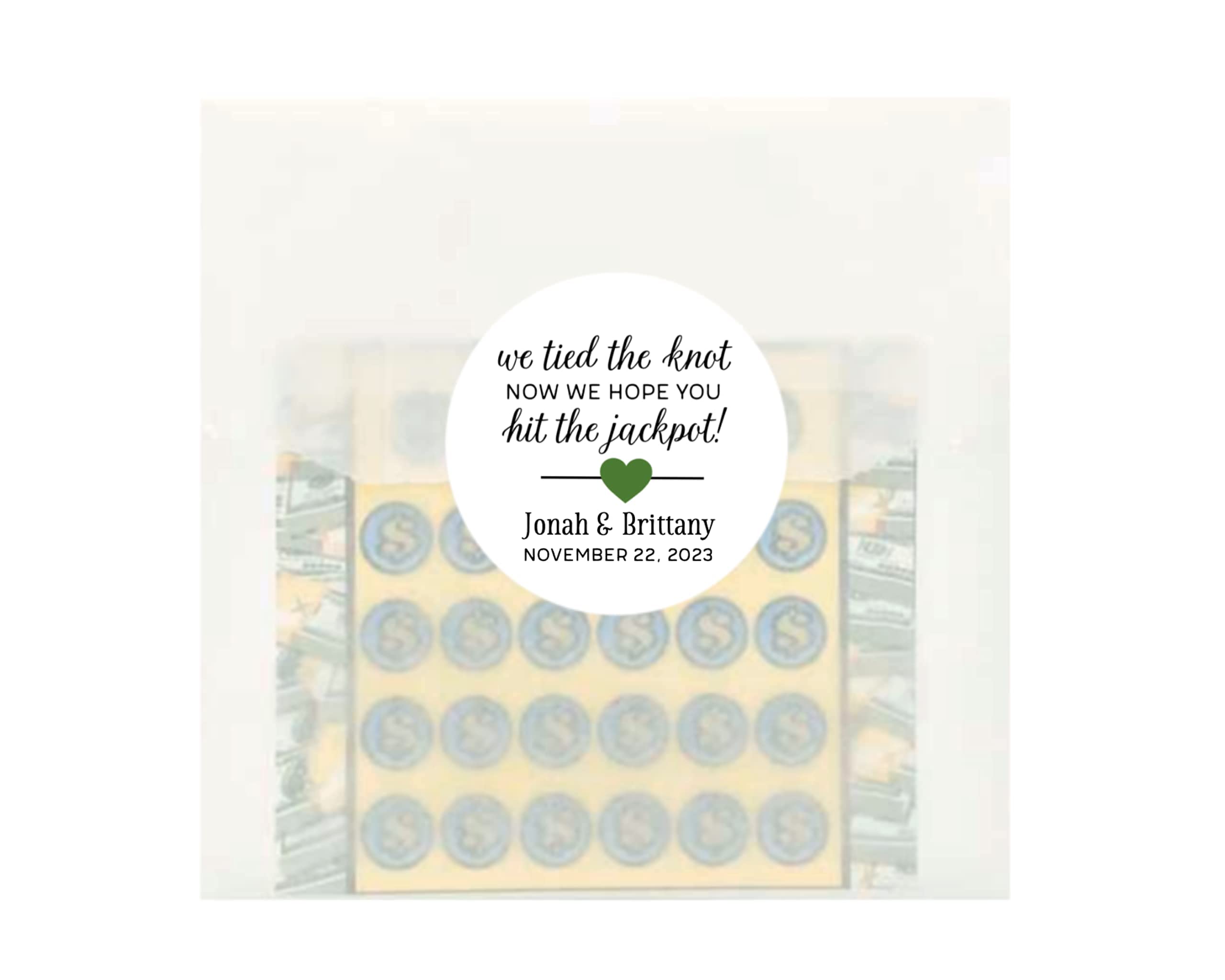 Personalized Lottery Ticket Holders for Wedding Favor - Hit the Jackpot, Gift for Guests