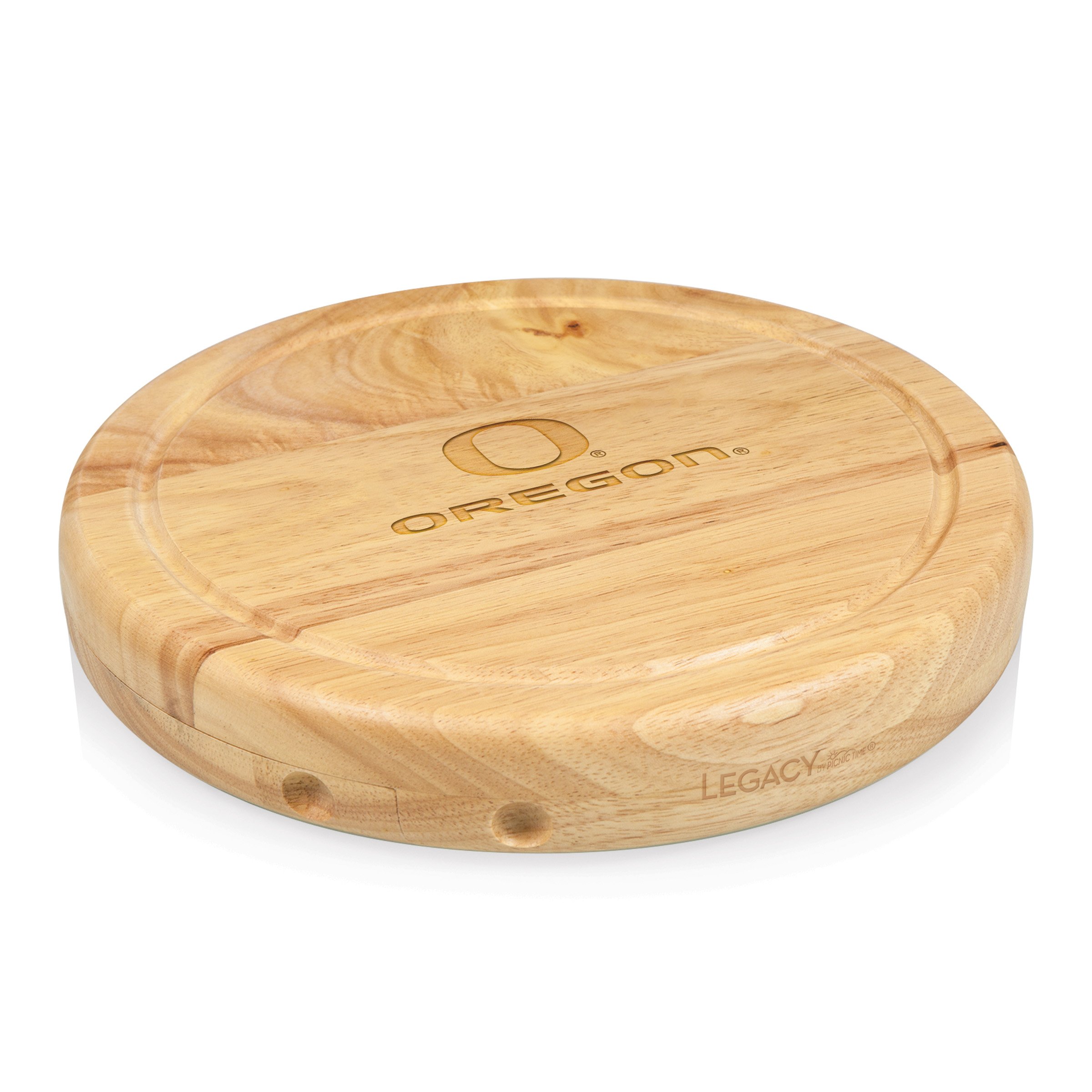 NCAA Oregon Ducks Circo Cheese Board and Knife Set - Charcuterie Board Set - Wood Cutting Board