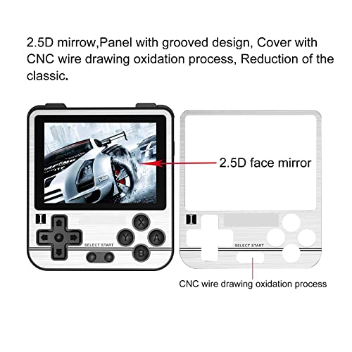 RG280V Retro Gaming 16G/64G-5000 Gaming 2.8in IPS Screen Retro Portable Mini Handheld Game Console (Color : Silver 16G)