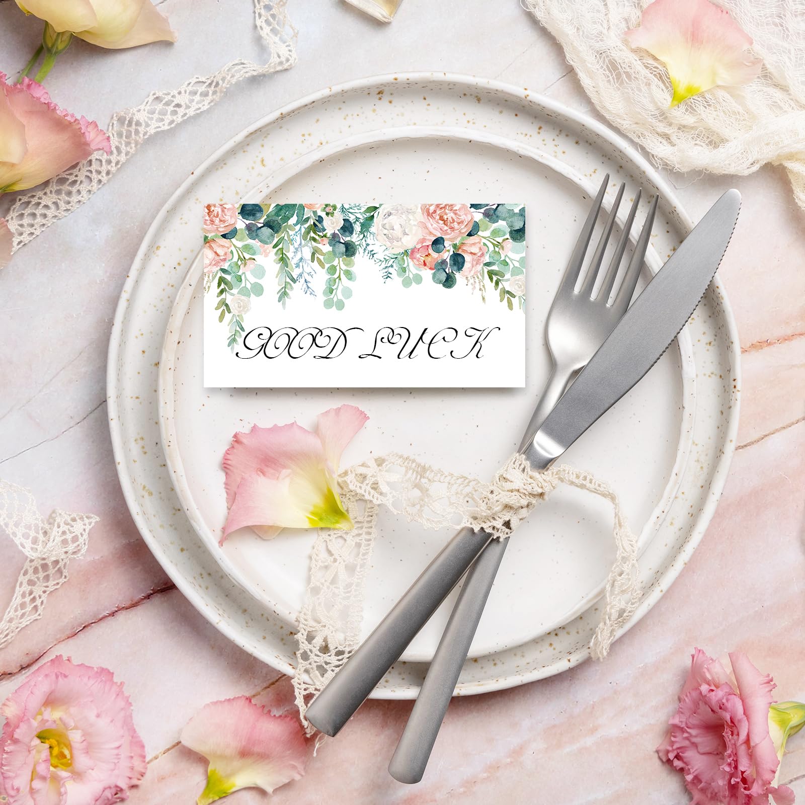 Whaline 100Pcs Fall Place Cards 2 x 3.5 Inch Autumn Pumpkin Tented Cards Seating Cards for Thanksgiving Wedding Birthday Party Table Setting