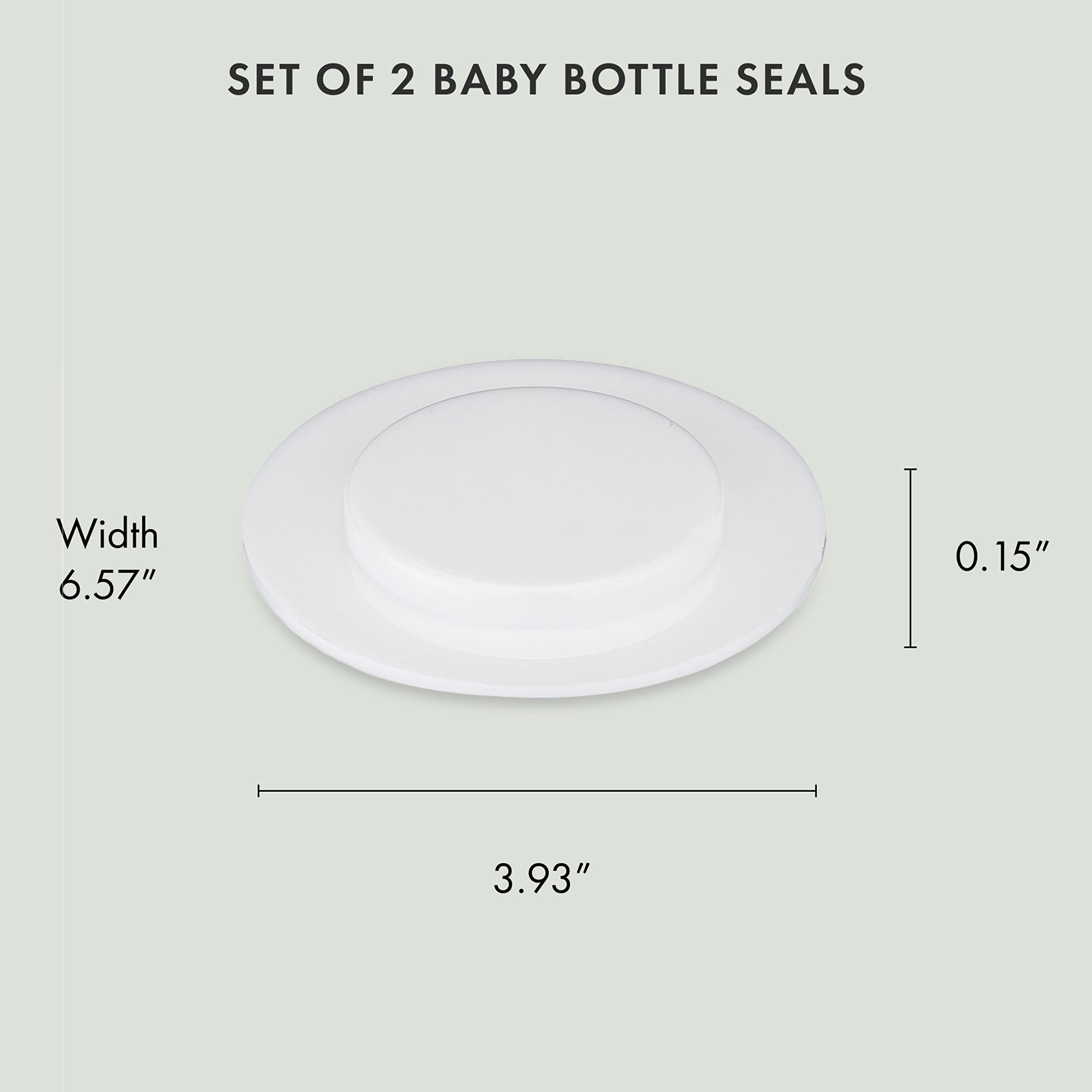 Natursutten Replacement Baby Bottle Sealing Caps 2-Pack - Spare Seal Discs Parts for Natursutten Anti-Colic Baby Bottles - Replace Compatible Glass Bottle Seals