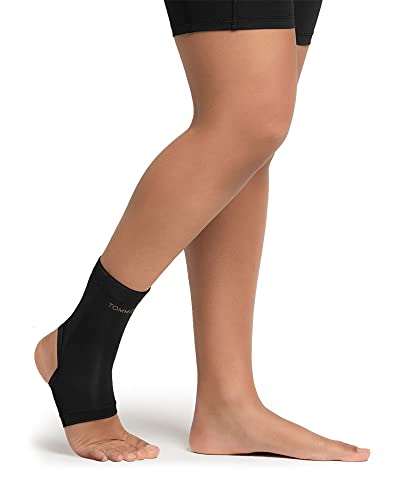 Tommie Copper Core Compression Ankle Sleeve, Unisex, Men & Women, Breathable Support Sleeve for Everyday Joint & Muscle Support - Black, Large