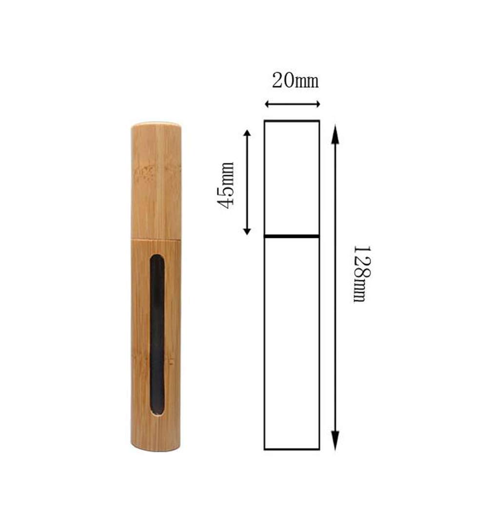 NATUWORLD 2Pcs 6ml Bamboo Mascara Tube Bottles Refillable Empty Eyelash Container Vials with Eyelash Wand and Plug for Castor Oil Eyelash Growth Oil DIY Mascara Travel Bottles Makeup Beauty Tools