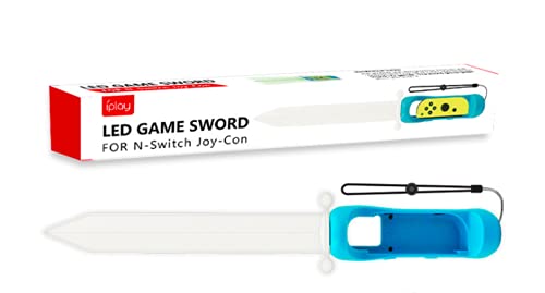 Lighted Game Sword for Nintendo Switch Game The Legend of Zelda: Skyward Sword HD, for Nintendo Switch Joy-Con Controller, with Adjustable Elastic Wrist Strap, ONLY for Right Joy-Con