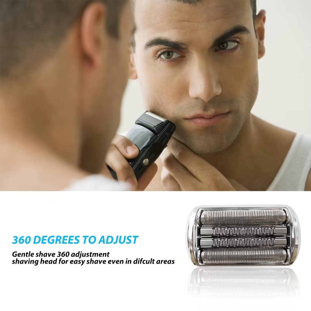 Series 9 92S 92M Premium Replacement Shaver Head for Br-aun Series 9 Electric Shaver Foil & Cutter 9030s 9040s 9050cc 9240s 9242s 9280cc(Black)