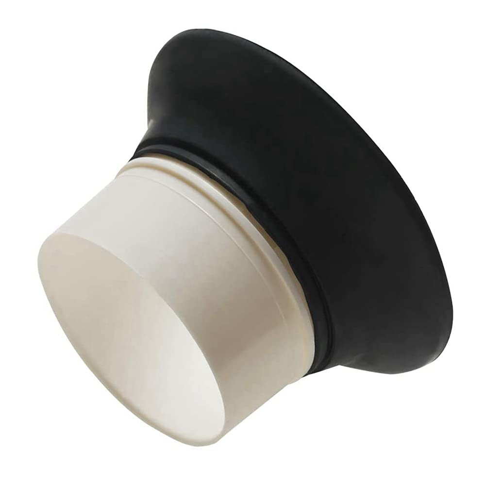QONIA Drum Enhancer ABS Rubber Drum Enhancer with Black Port Hole Protector,Mic Hole Drum Head,White