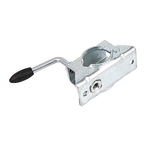 Qsvbeeqj Clamp Split Fixing Bracket Practical High Strength Wheel Prop Stand for Trailer 48mm/1.89inch Clamp Trailer Wheel Bracket
