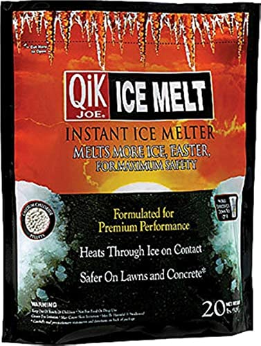 Qik Joe Instant Snow and Ice Melt for Sidewalks, Driveways, Steps, and Parking Lots, Deicer for Concrete, Asphalt, Wood, and Other Surfaces, Effective to -25 Degrees, 20 Pounds