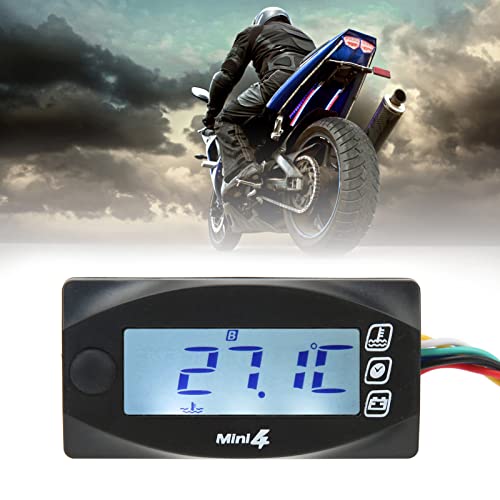 Uniform Digital Display, Waterproof High Accuracy Temperature Alert Motorcycle Thermometer (M14*1.5)