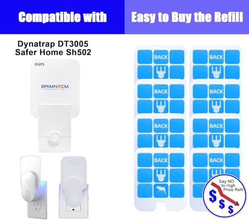 Plug in Bug Light Trap, Flying Insect Trap, Mosquito Killer, Indoor Fly Trap for Gnat Moth Houseflies Fruit Flies, White, 4 Device&8 Refill Home Indoor Use