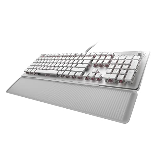 ROCCAT Vulcan II Max β Optical-Mechanical PC Gaming Keyboard with Customizable RGB Illuminated Keys and Palm Rest, Titan II Smooth Linear Switches, Aluminum Plate, 100M Keystroke Durability β White