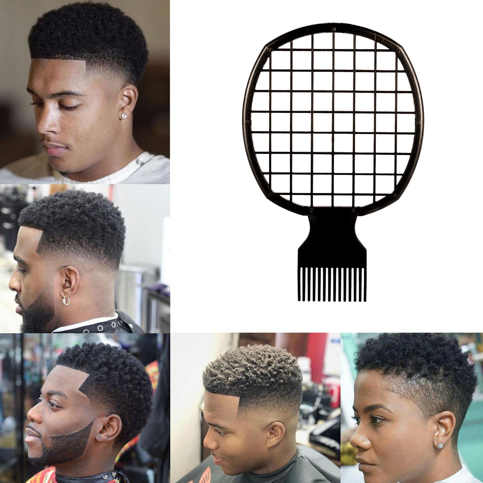 Selalu 2Pcs Twist Combs, Upgraded Hair Brush for Curls - Better Than Sponge for Men and Women (Black)
