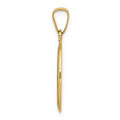 IceCarats 14K Yellow Gold Saint Anthony Medal Necklace Charm Pendant 23.3mm x 11mm Only
