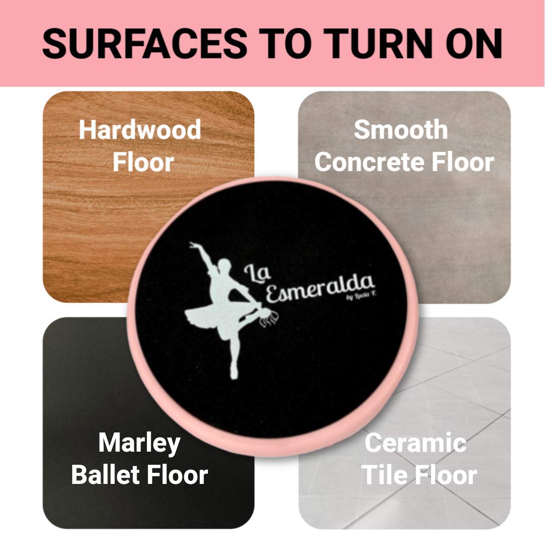 La Esmeralda Ballet Turning Board for Dancers, ice Skaters, Gymnasts etc Helps Improve Turns, Balance, Spotting, Stability and Much More. Made with Thick EVA Foam.