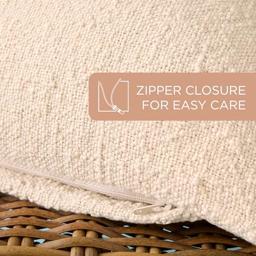 TOWN & COUNTRY EVERYDAY Rio Indoor/Outdoor Decorative Pillow, 20"x20", Beige