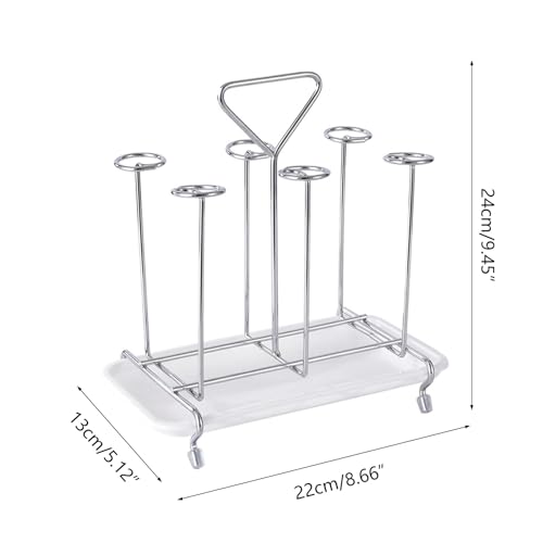 XINAJUND Simple Water Cup Drainage Rack Adjustable Cup Drainer Shelves Organized Cup Drying Stand Rack for Tabletop Desktop