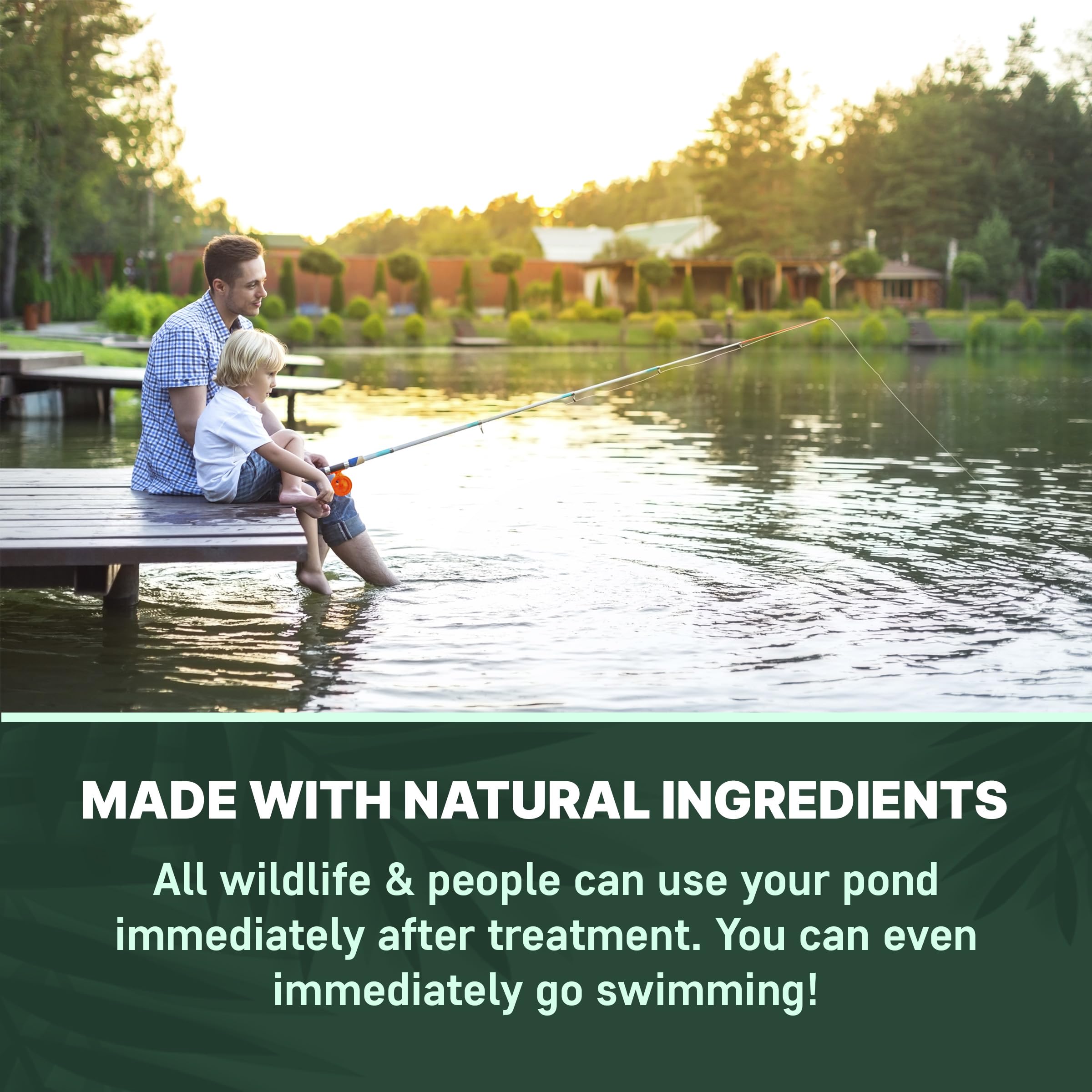Pond Clarifier - Fish-Friendly Koi Pond Water Clarifier to Quickly Clear Murky Pond Water and Remove Pond Sludge with Natural Enzymes - Fish Pond Water Treatment - AquaDoc Pond Supplies