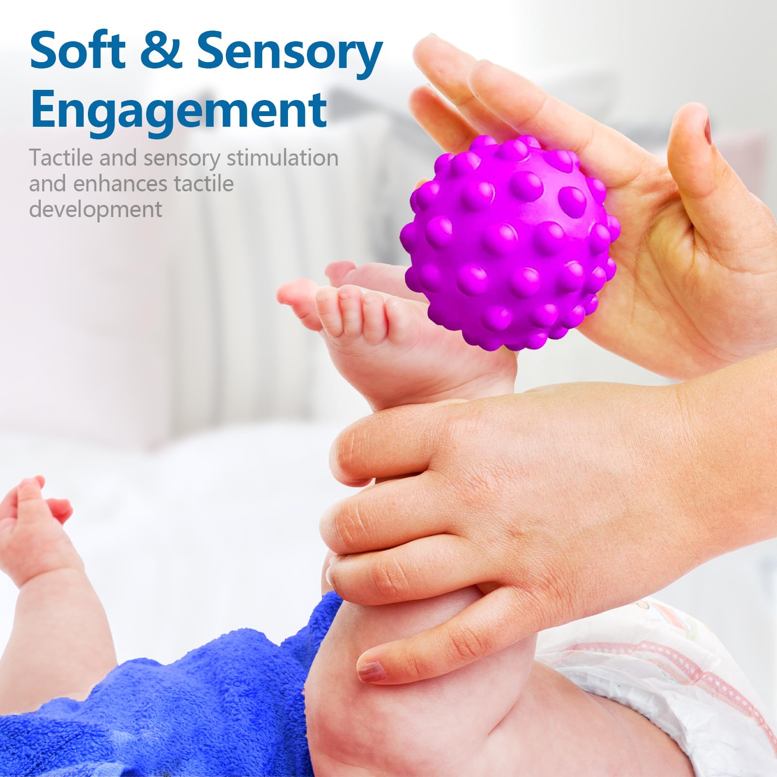 ROHSCE 23 Pcs Soft Montessori Toys for Babies, Developmental Learning Education Baby Sensory Toys 6-12 Months