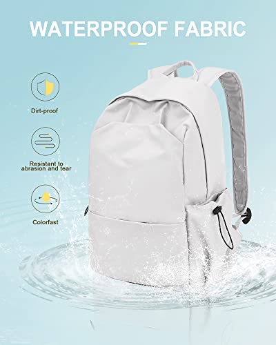 UPPACK Backpack For WomenAesthetic White Backpack For Men Lightweight Gym Backpack Casual Daypack Laptop Backpack College