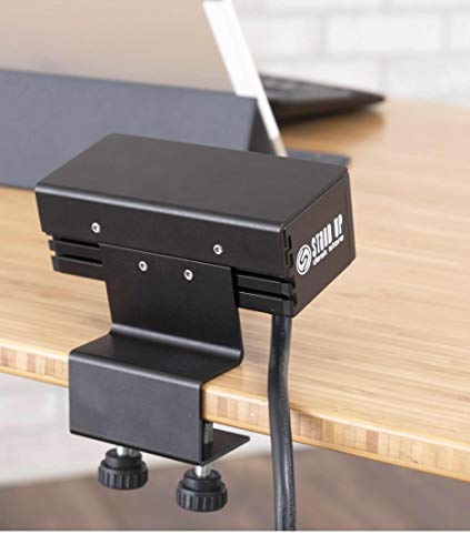 Stand Up Desk Store DeskPower Desktop Charging Station with 2 Port USB and AC Outlets and 10 Foot Extension Cord (Black)