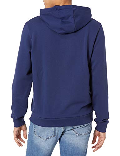 Lacoste Mens Long Sleeve Thick Stripe Colorblock Hooded Popover Sweatshirt Scille/Naturel Clair XX-Large One Size