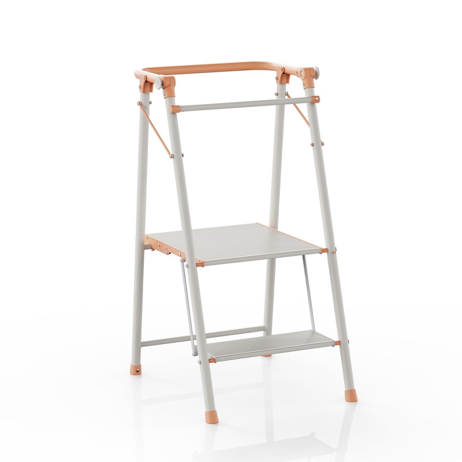 UNICOO® Foldable Toddler Tower - 2-Step Ladder for Adult, Toddler Tower Foldable and Compact - Foldable Kitchen Tower, Kids Step Stool, Folding Toddler Tower for Kitchen and Bathroom