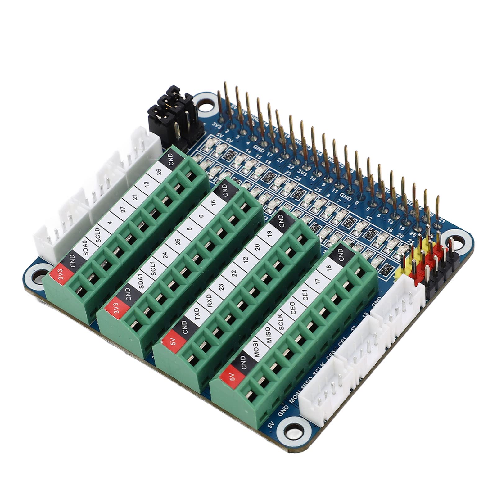 Sensor Expansion Board, Development Board ADDA Chip LED GPIO IO Port Clear Identification Standard Hole Excellent PCB for 4B 3B CM4